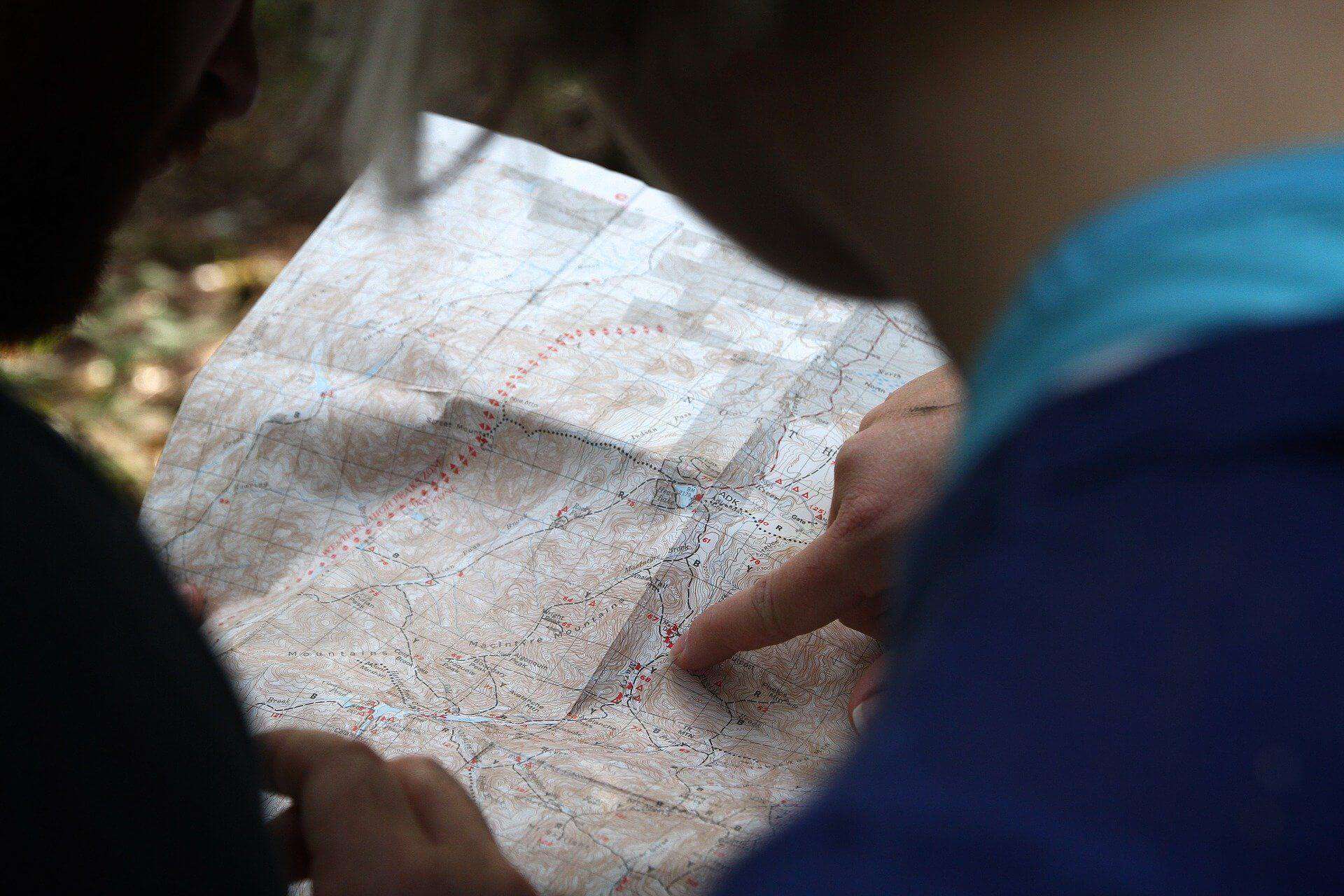 Land Navigation Using a Map and a compass